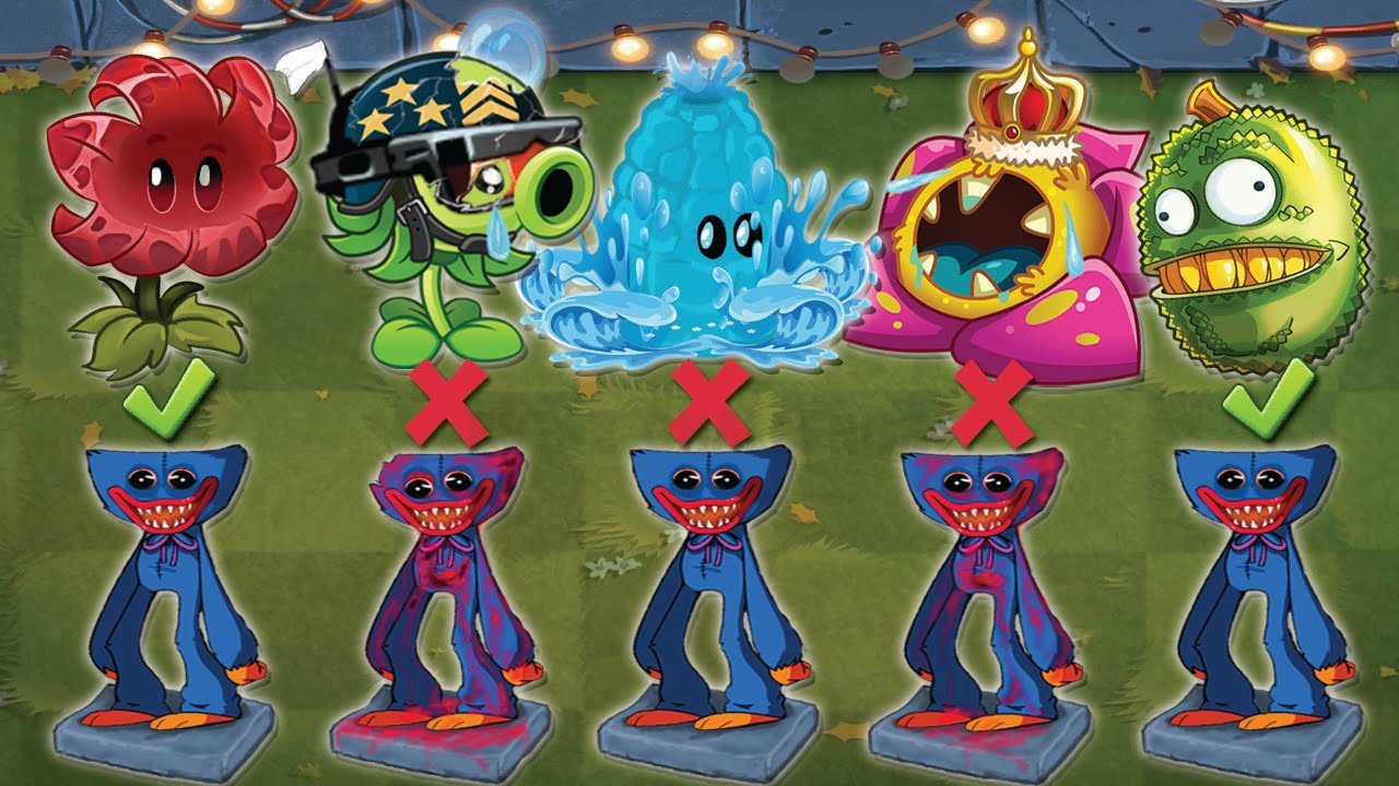 Pvz 2 Challenge - Who Can Destroy Huggy Wuggy? With 3 Power Up - YouTube