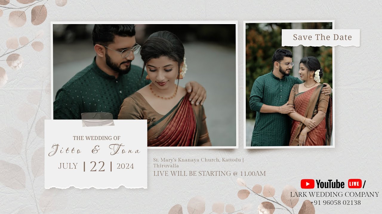 Jitto & Tona Wedding Ceremony - YouTube