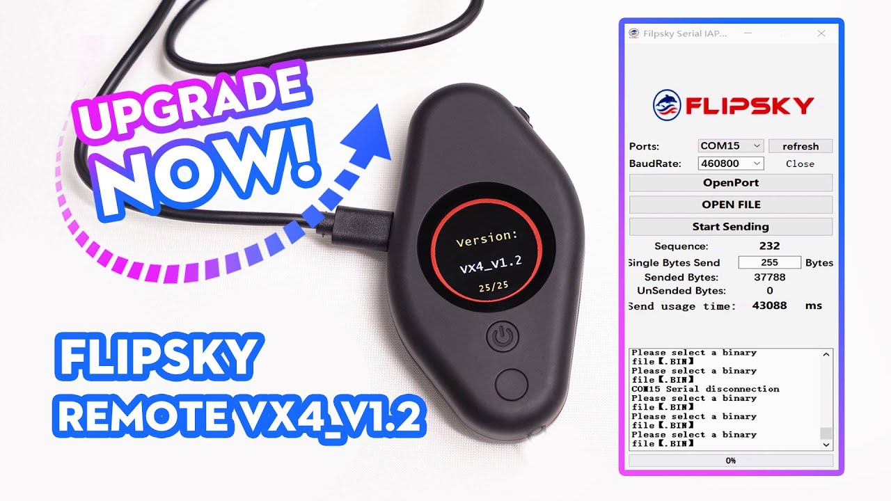 Flispsky Remote Controller VX4_V1.2 Firmware Update Tutorial - YouTube