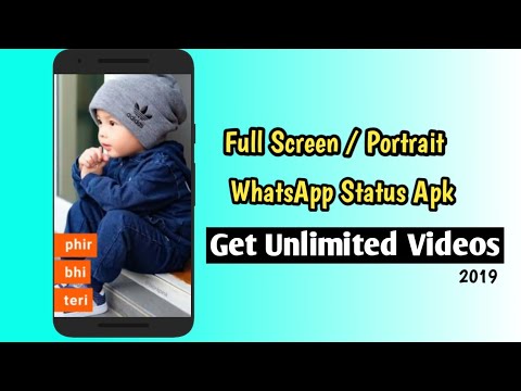 How to get Unlimited stylish lyrics portrait/vertical full screen WhatsApp status videos - 2019 Apk