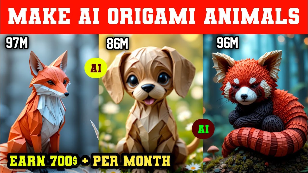 Create Viral Origami Animal Videos with Ai | Virtual Wallet 🔥💯 - YouTube