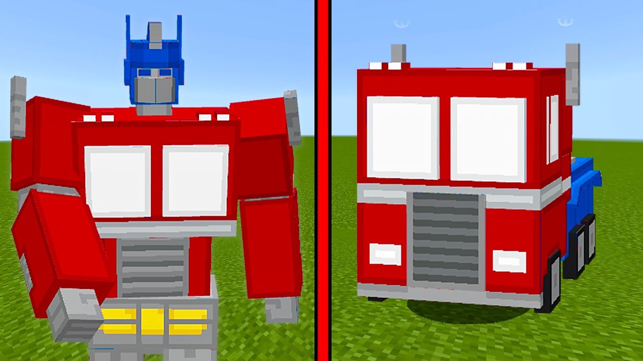 Transformers Minecraft PE ADDON - YouTube