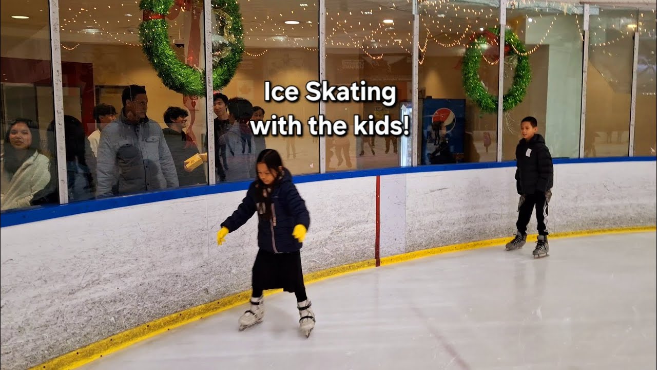 Ice skating with the kids at UTC to God's glory! - YouTube