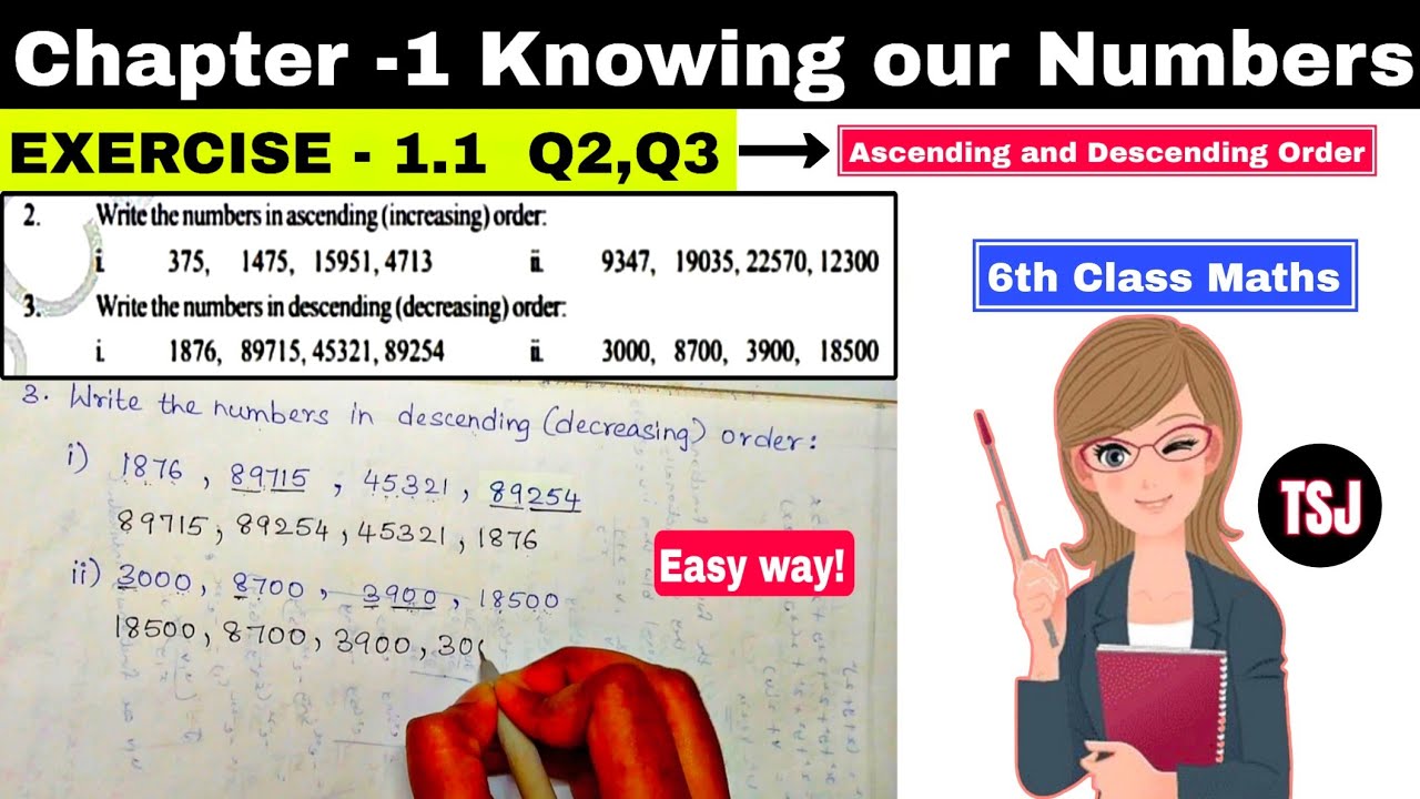 CLASS 6 MATHS | CHAPTER 1 - KNOWING OUR NUMBERS | EXERCISE 1.1 Q.no 2,3 ...