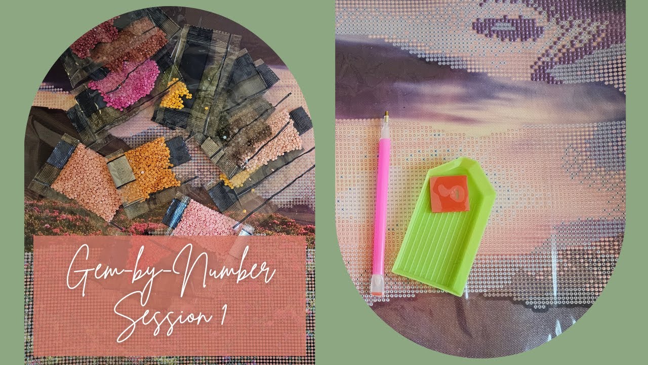 Gem-by-Number Session #1 | Relaxing No Talking Craft Progress - YouTube