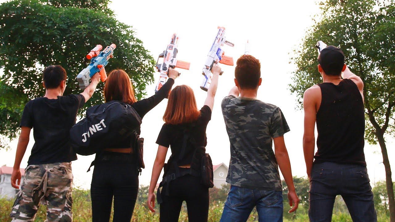 Action S.W.A.T & Lady Sniper Nerf guns Smugglers HERO MAN Rescue Boss Nerf war - YouTube