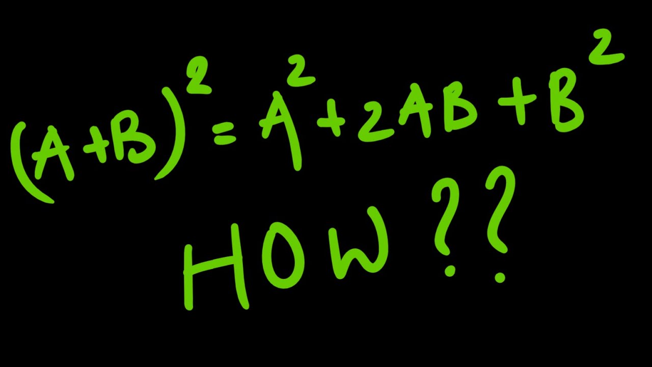 MathsFormula: (a+b)²=a²+2ab+b² How? #TheDreamingAcademy - YouTube