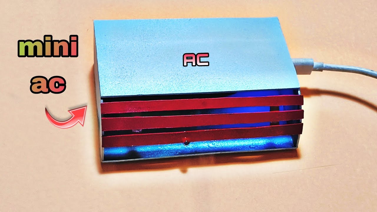 how to make a mini AC | homemade mini ac - YouTube
