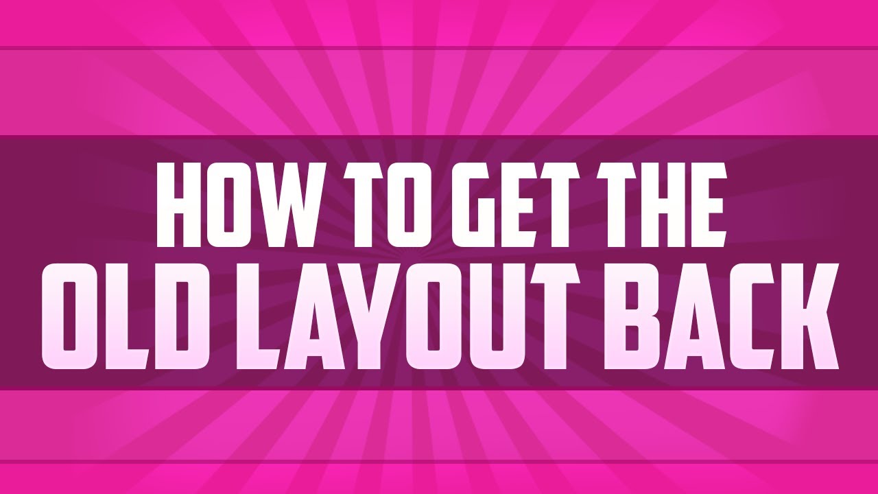 HOW TO GET THE OLD YOUTUBE LAYOUT BACK (2012) - YouTube