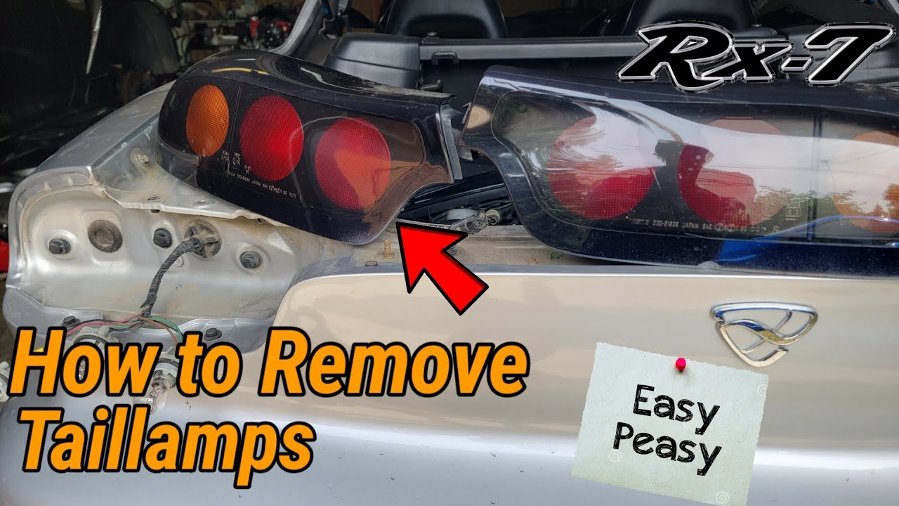 MazdaRx7-FD Quick Video Showing! How to Remove both Taillights # ...