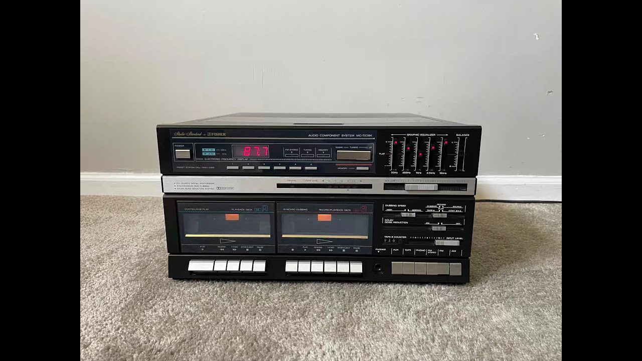 Fisher MC-723BK Home Stereo System - Cassette Deck, Radio Tuner ...