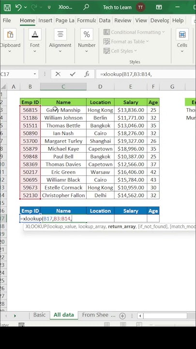 Xlookup Function Shorts Exceltips Exceltricks Exceltutorial Youtube