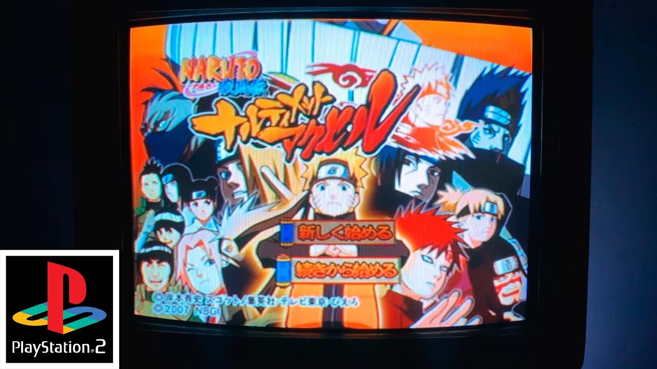 Naruto Ultimate Ninja 4 intro and gameplay on a CRT TV - YouTube