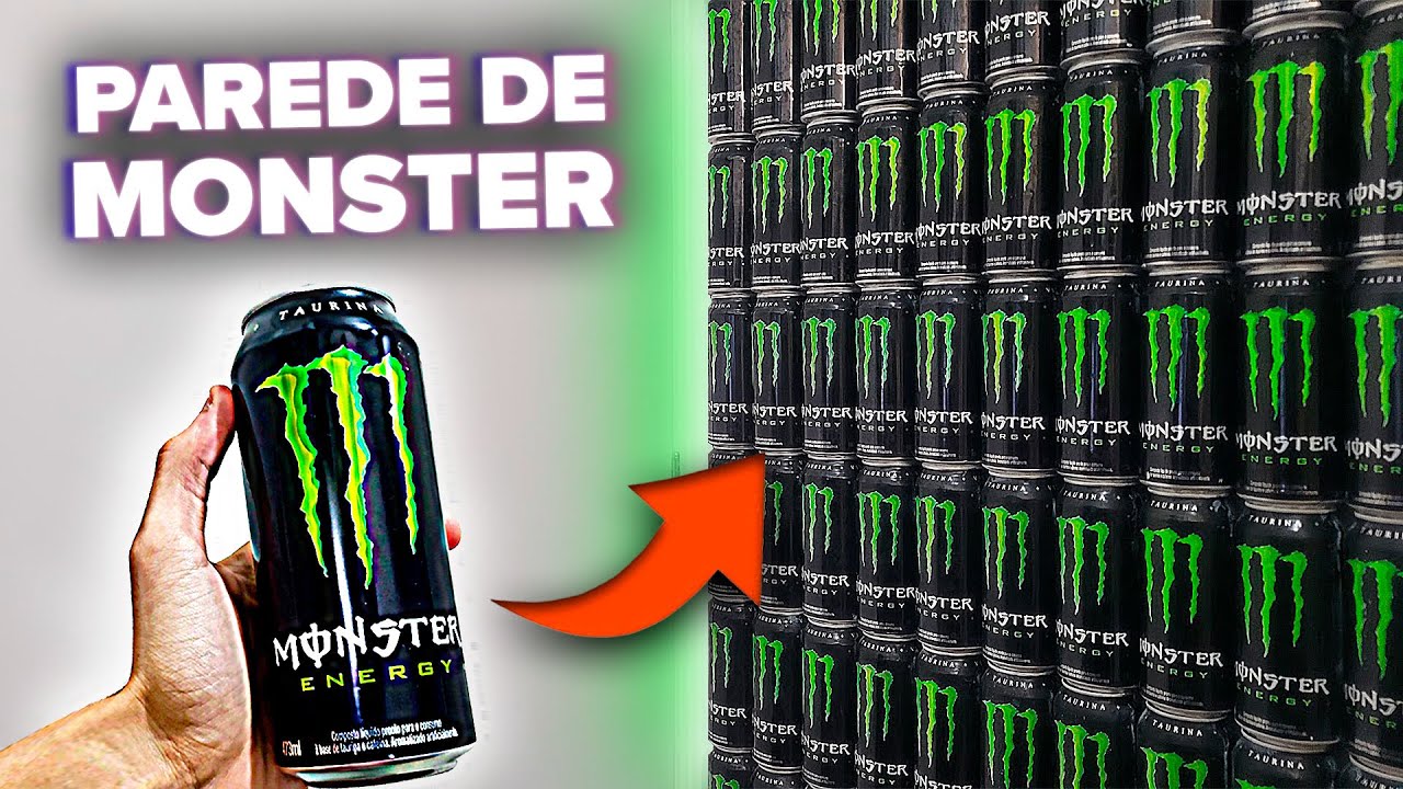 EU FIZ UMA PAREDE DE MONSTER - YouTube