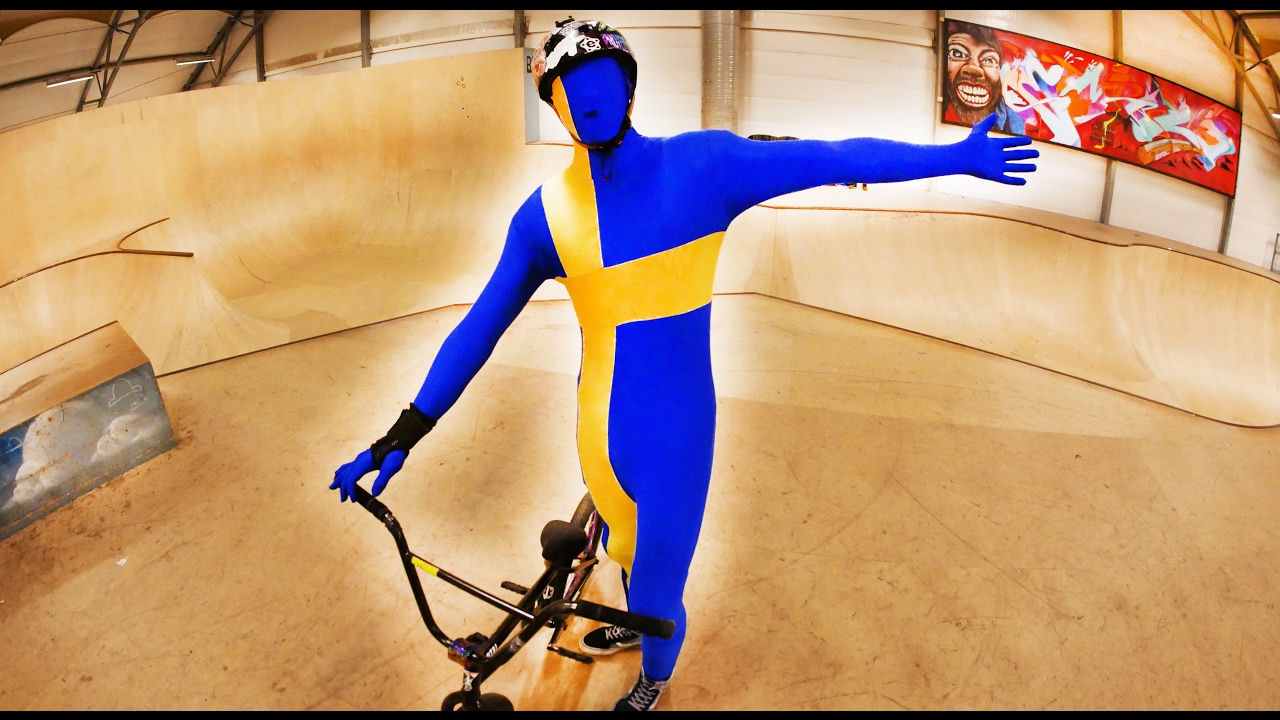 RADICAL BMX RIDING IN BLUE SUIT! - YouTube