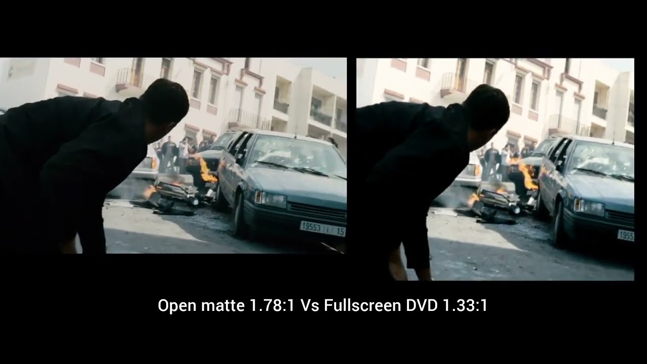 The Bourne ultimatum (Thai dub) aspect ratio comparison open matte vs ...