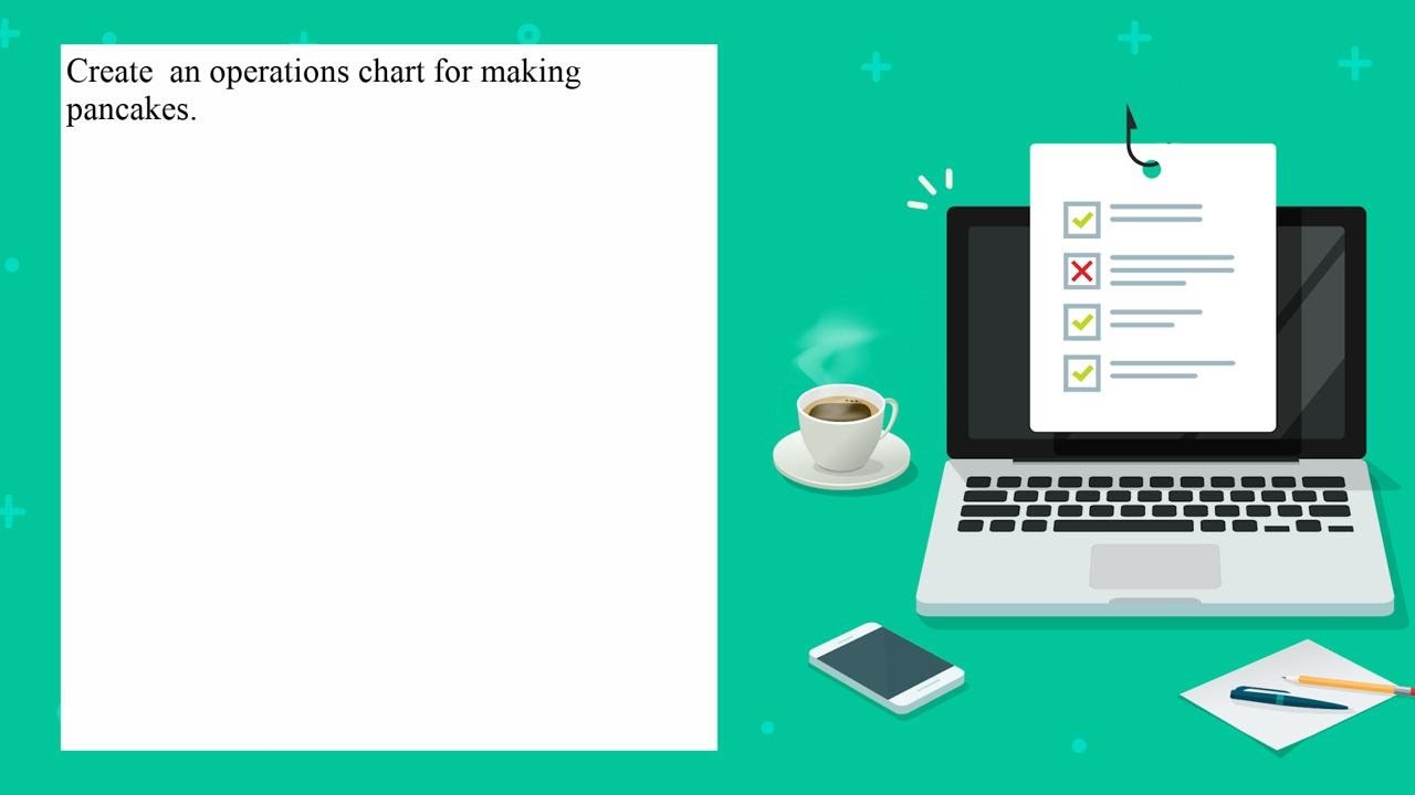 Create an operations chart for making pancakes - YouTube
