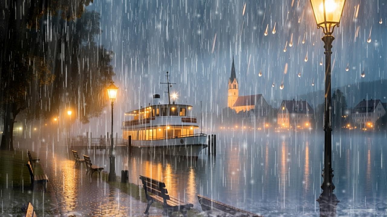 Peaceful Rainfall Ambience for Meditation, Healing Mind, and Night Calm ...