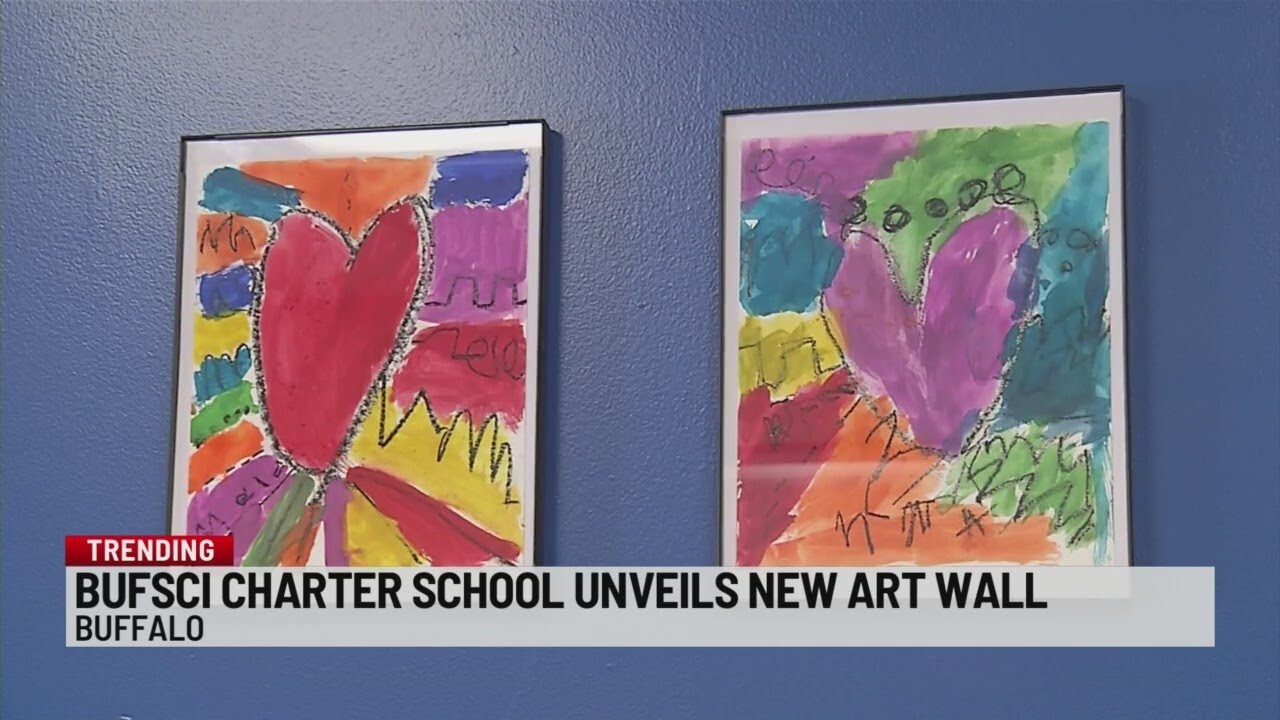 Buffsci Charter School unveils new art wall - YouTube
