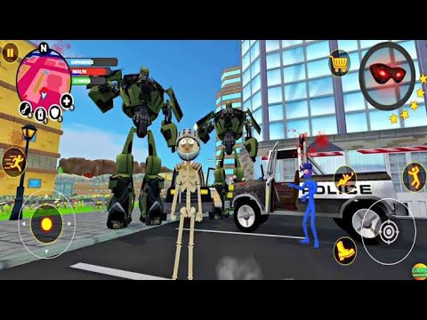 Stickman Super Hero Game||Nexex|| Transformers||Stickman Rope Hero Mod ...