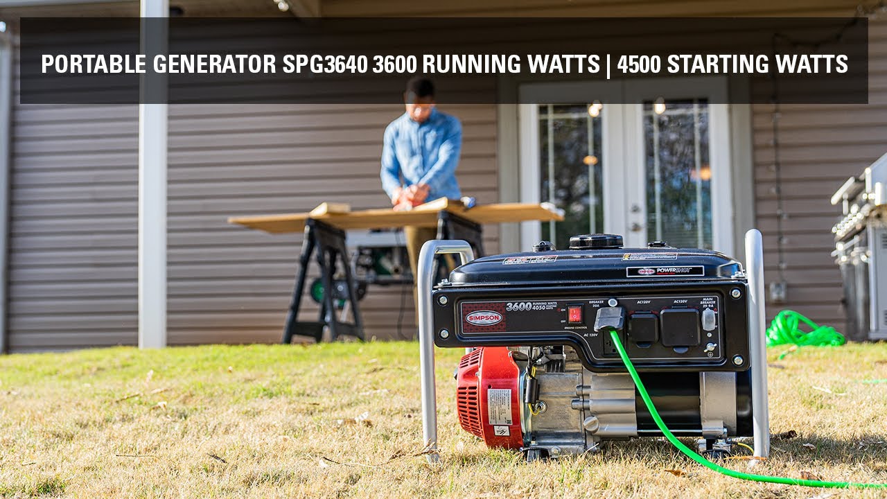 Simpson Portable Generator for Power on the Job, at Home and on the ...