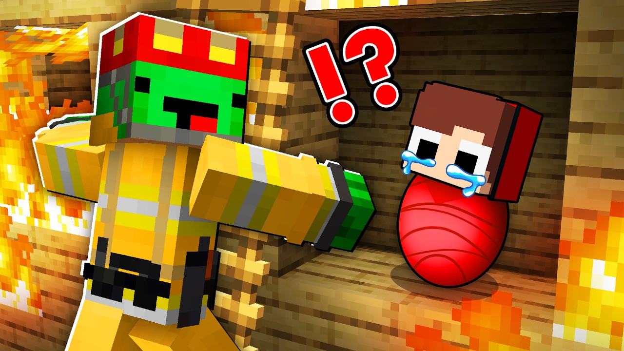 Mikey Became Firefighter and SAVE Baby JJ from BURNING HOUSE! Family Sad Story in Minecraft ...