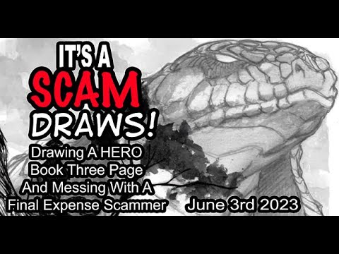 IT'S A SCAM DRAWS! Drawing A Page From HERO Book 3 and Messing With a ...