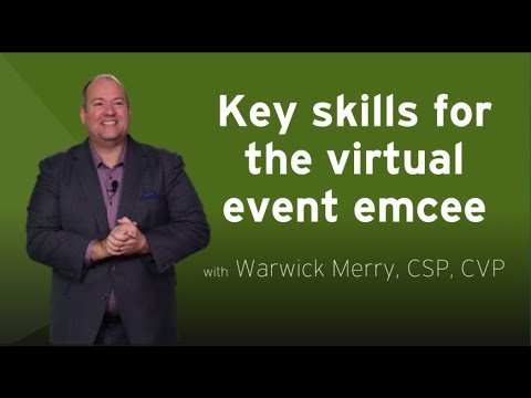 Key skills for the virtual event emcee | Warwick Merry, CSP, CVP - YouTube