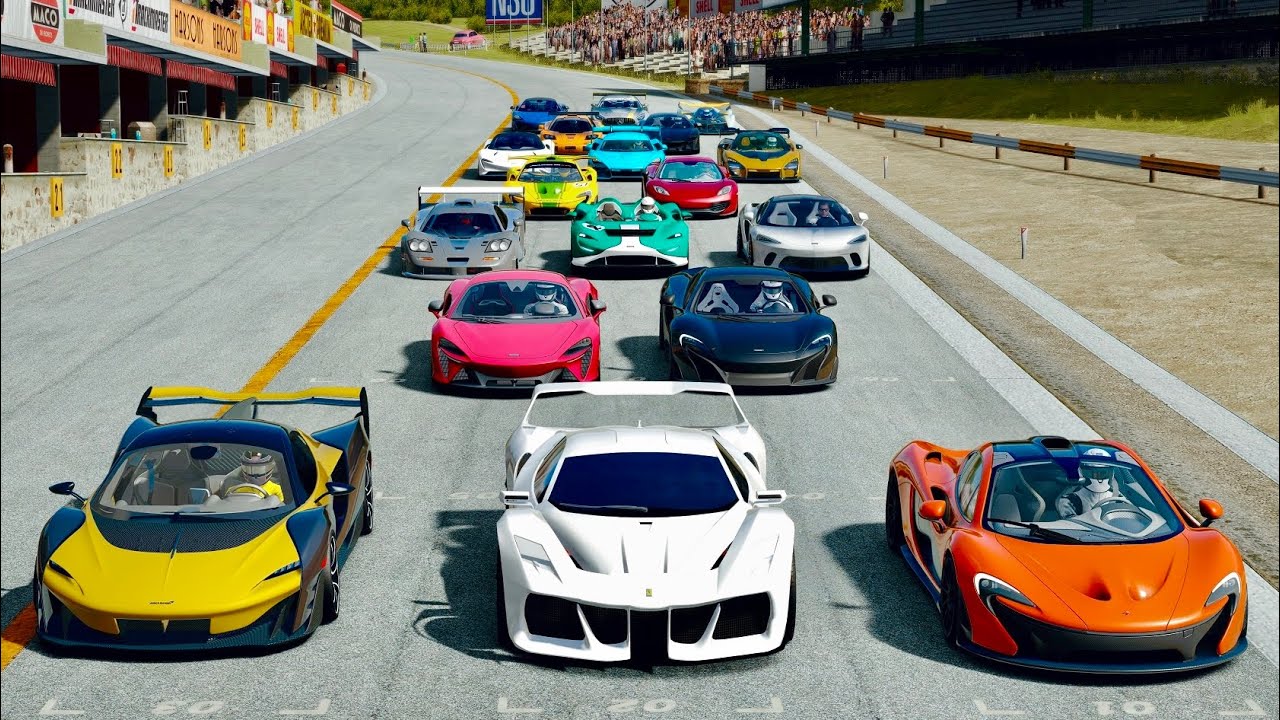 Ferrari F4T Concept vs McLaren Hypercars at Old Monza - YouTube