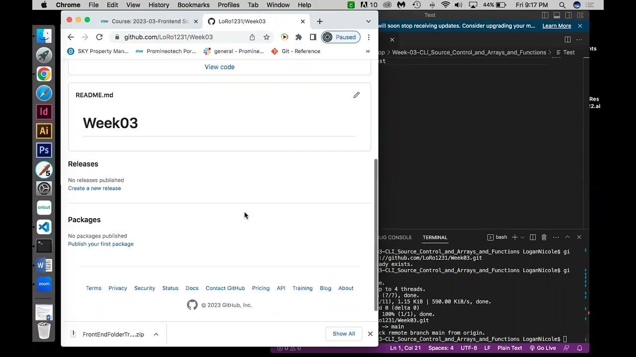 Promineo Tech Week03 - Git/GitHub - YouTube