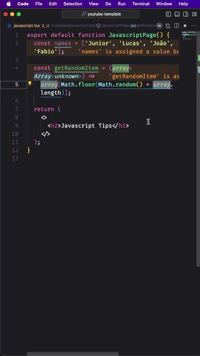 Como obter um item aleatório de um array em Javascript? #shorts - YouTube