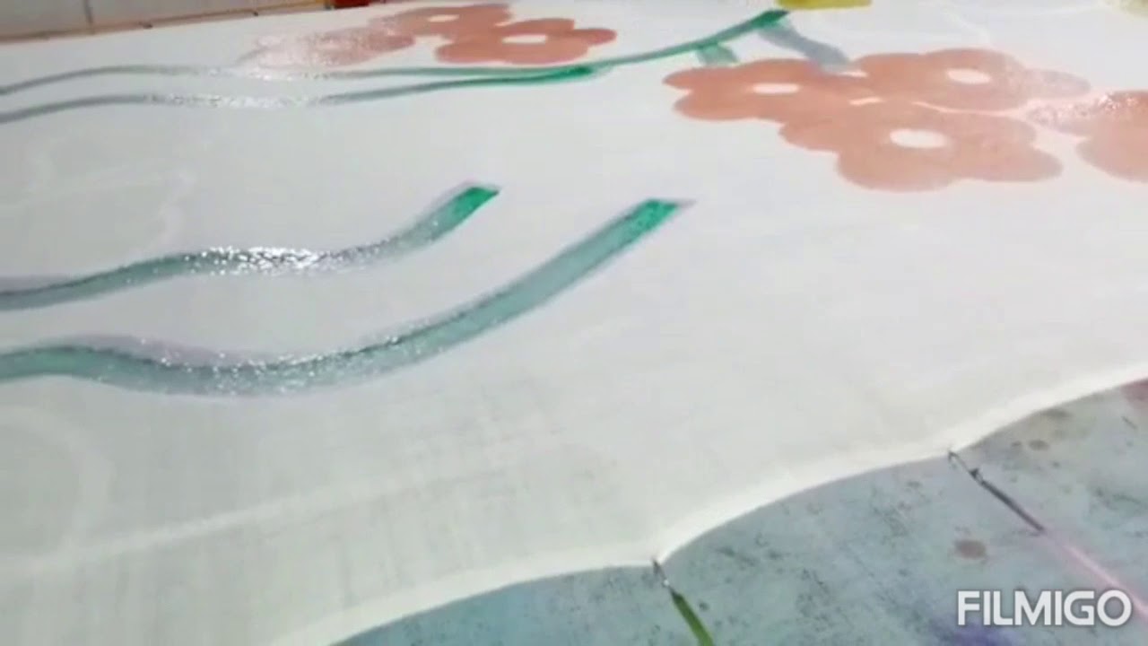 HAND PAINTING DESIGN ON FABRIC WITH LOVE 😍 🎨 👍 - YouTube