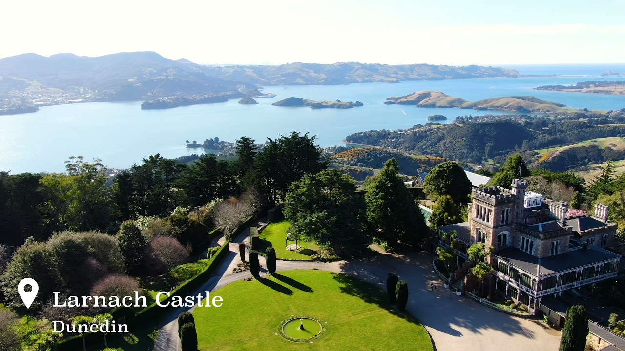 Larnach Castle - Birds eye view - YouTube