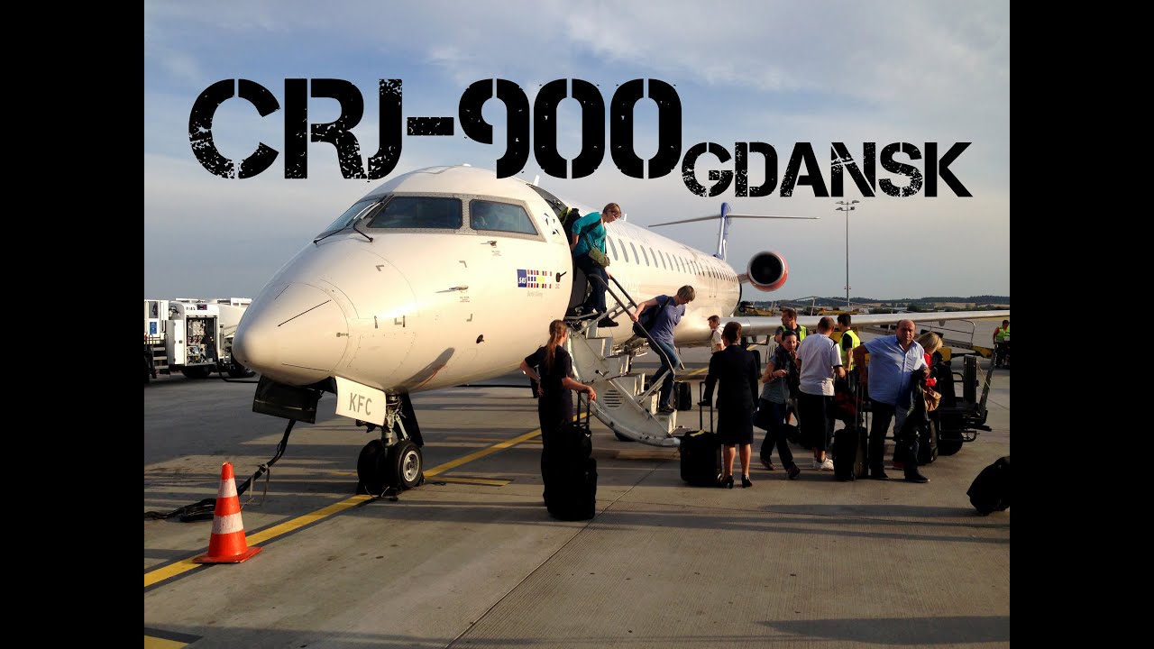 SAS CRJ-900 Landing Gdansk - YouTube