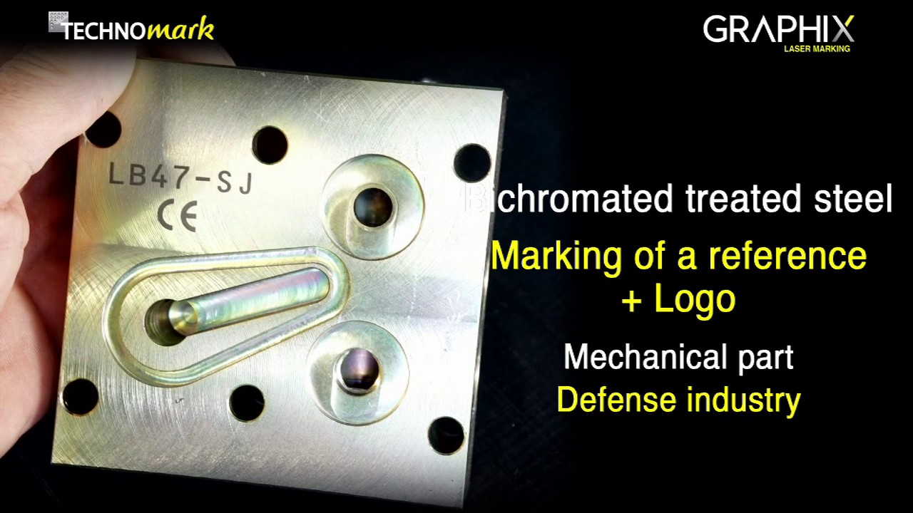 Laser marking on steel with Graphix - Technomark - YouTube