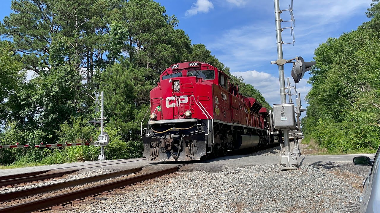 cp 7030 leads csx s631 south at s. four oaks on juneteenth - YouTube