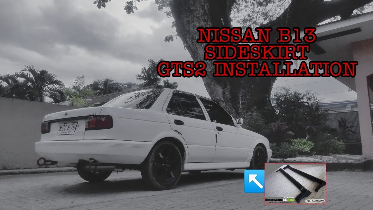 NISSAN B13 SIDESKIRT INSTALLATION - YouTube