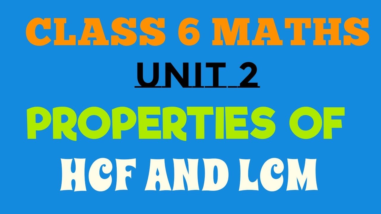Class 6 MATHS // UNIT 2 // SOLUTION OF WORKSHEET 7 // PROPERTIES OF HCF ...