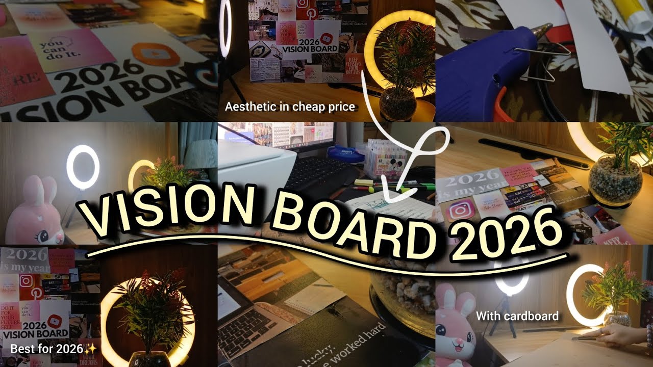 Vision board ️ | Best for 2k26⭐️ | budget friendly👀💗 | make with ...