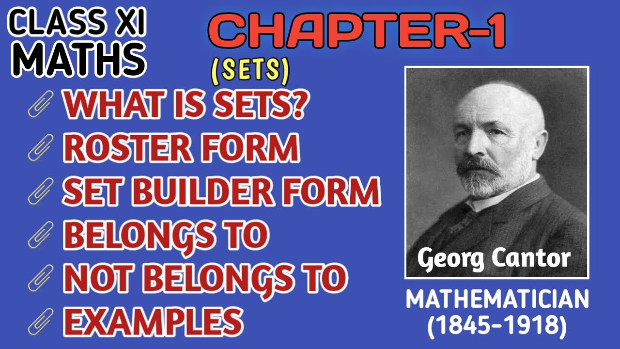CLASS XI | MATHS CH-1 | SETS | ROSTER FORM | SET BUILDER FORM | BELONGS ...