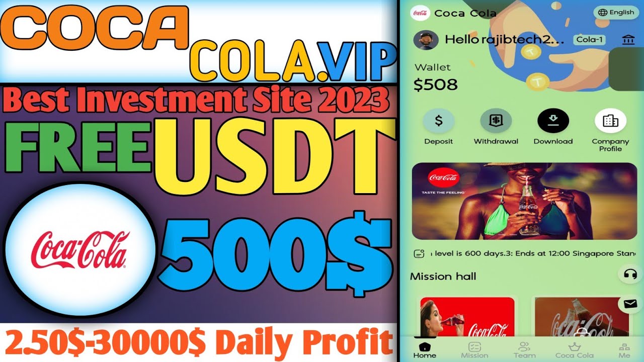 coca-cola.vip | Sign Up and get 500$ USDT | Today New Best Long Term ...