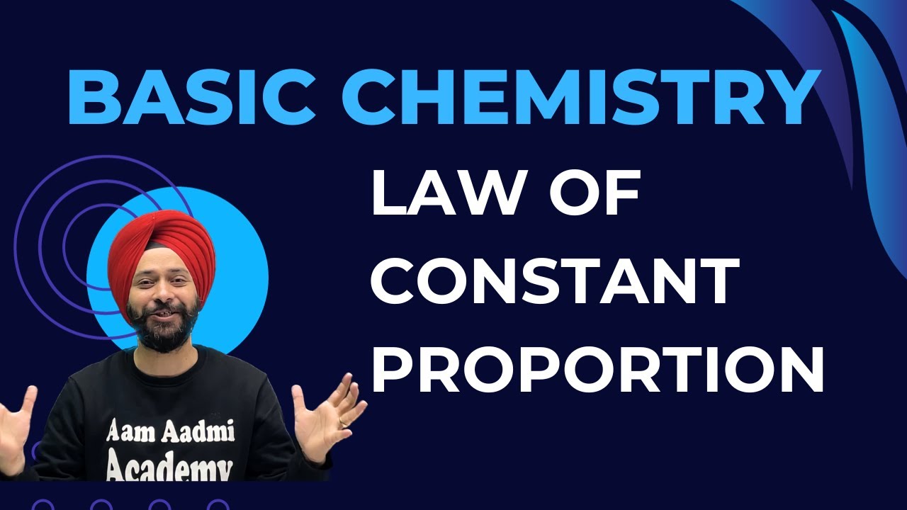 The Law of Constant Proportion Explained | Basic Chemistry with Gagan ...