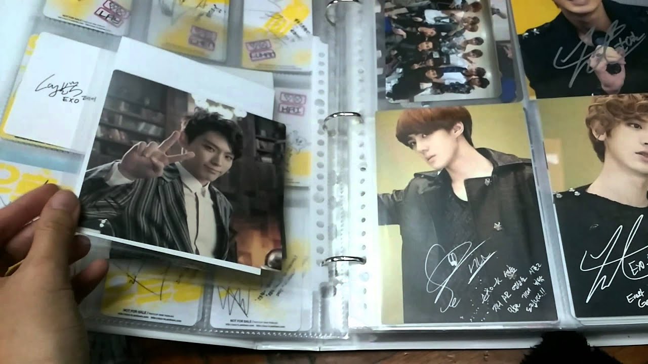 exo collection(album photocard) part 1 - YouTube