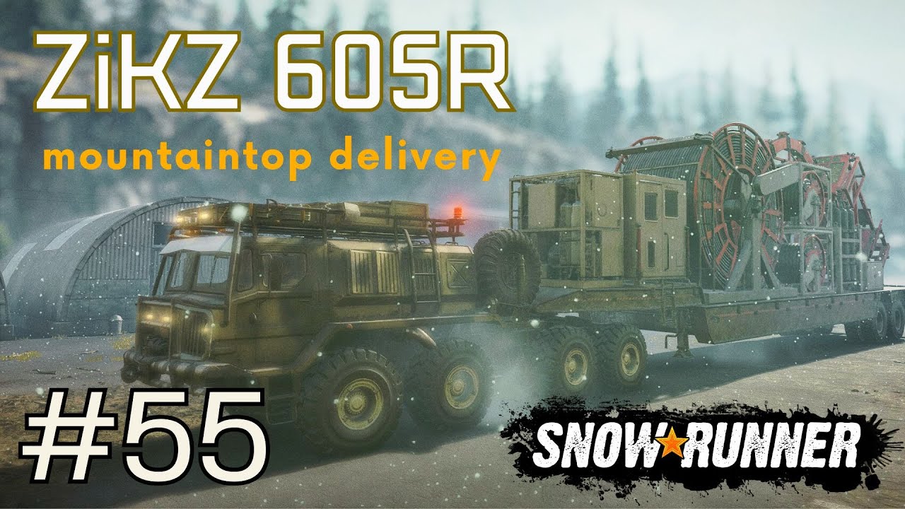 Snow★Runner Hard Mode ตอนที่ 55 : ZiKZ 605 R - Mountaintop Delivery ...