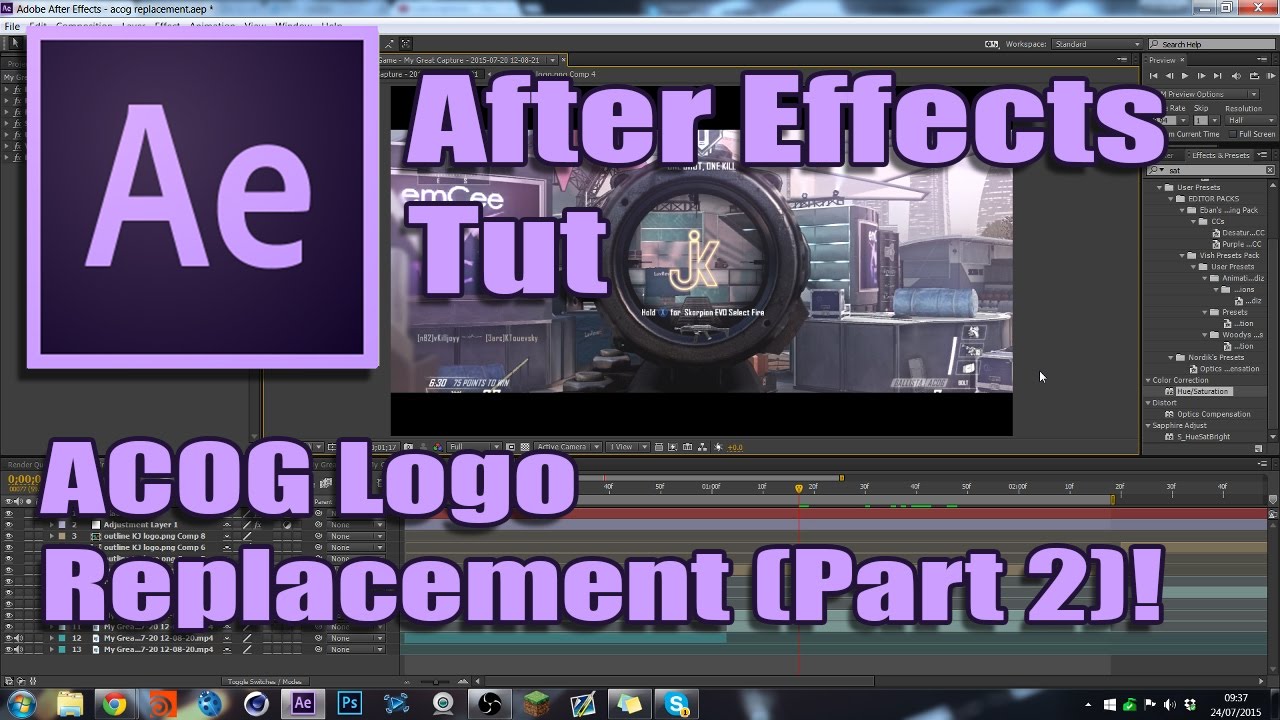 ACOG Logo Replacement (Part 2) - AE Tutorial - YouTube