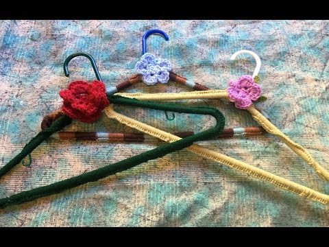 How to Make a Crocheted Hanger - YouTube