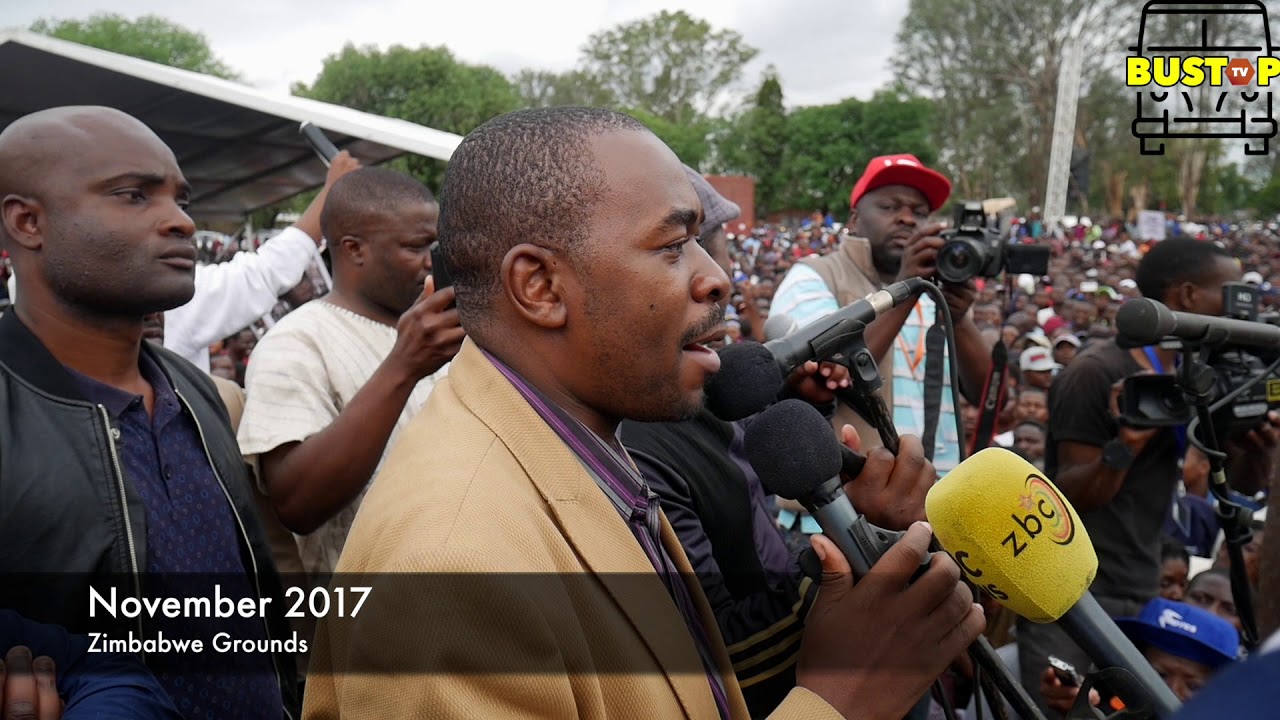 Nelson Chamisa at Coup Rally in November 2017 - YouTube