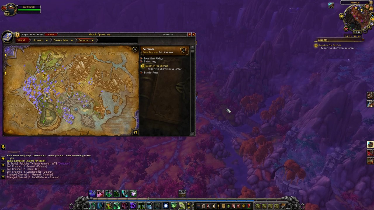 Leather for Ske'rit Quest ID 40137 Playthrough WoW - YouTube