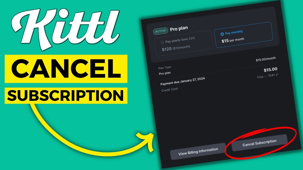 How to Cancel Kittl Subscription - YouTube