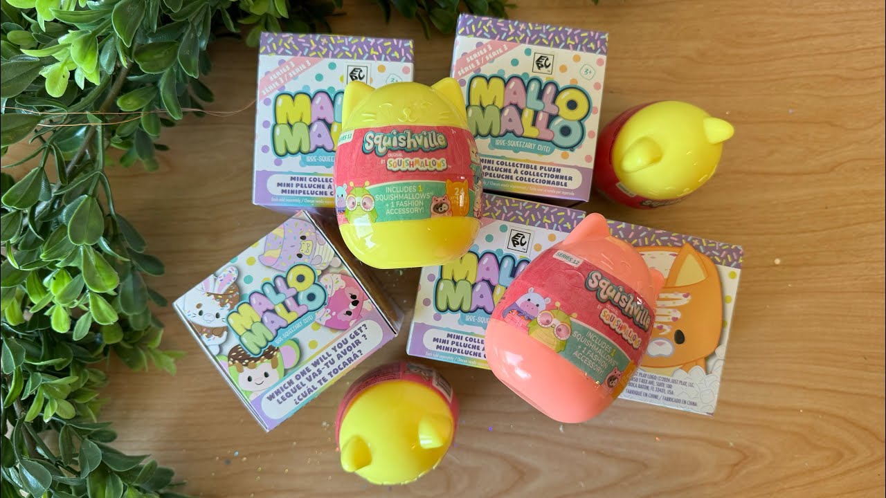 Unboxing Squishville Squishmallows Series 12 & Mallo Mallo Series 3 ...